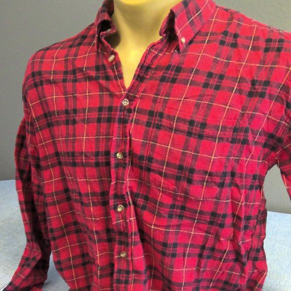 Foxfire | Shirts | Foxfire Red Flannel Button Up Shirt Plaid Lt | Poshmark
